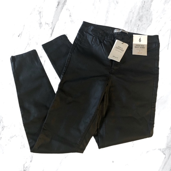 Primark | Jeans | Primark Super High Waist Skinny Stretchy Leather Wash ...